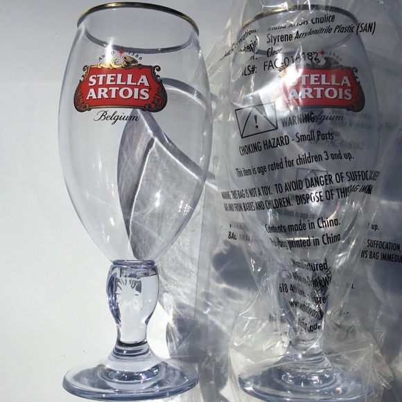 Stella Artois | Dining | Set Of 6 Stella Artois Reusable Plastic Beer ...